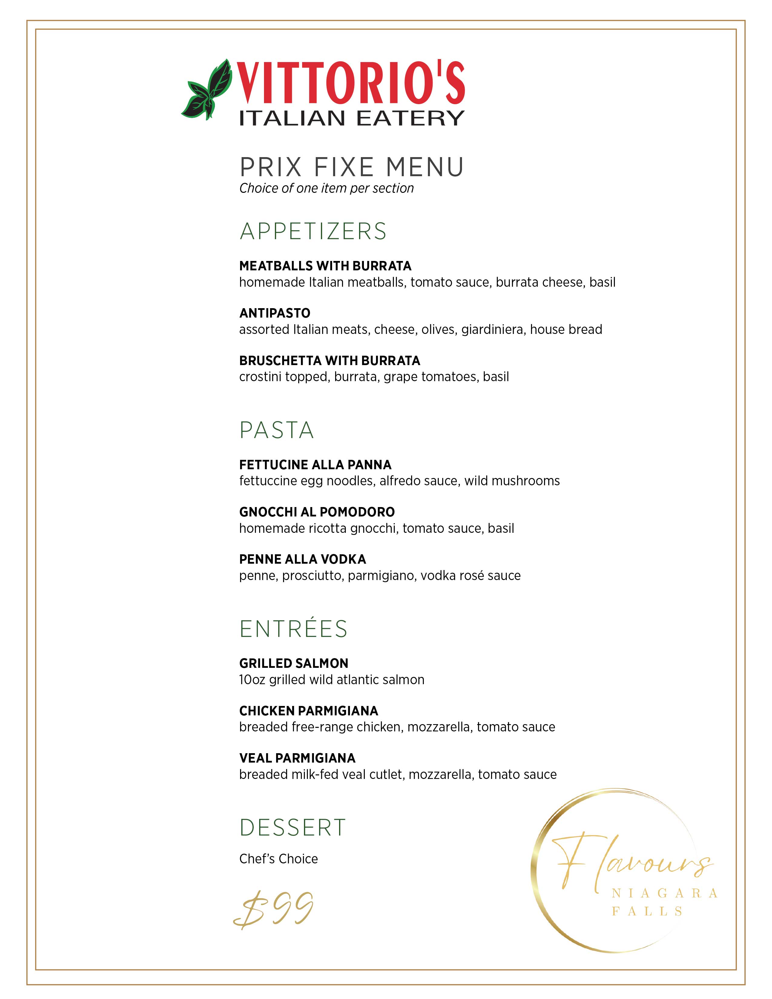 Vittorio's Italian Eatery | Niagara Falls Tourism